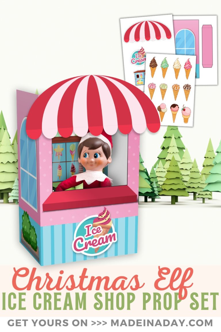 Christmas Elf Printable Ice Cream Shop