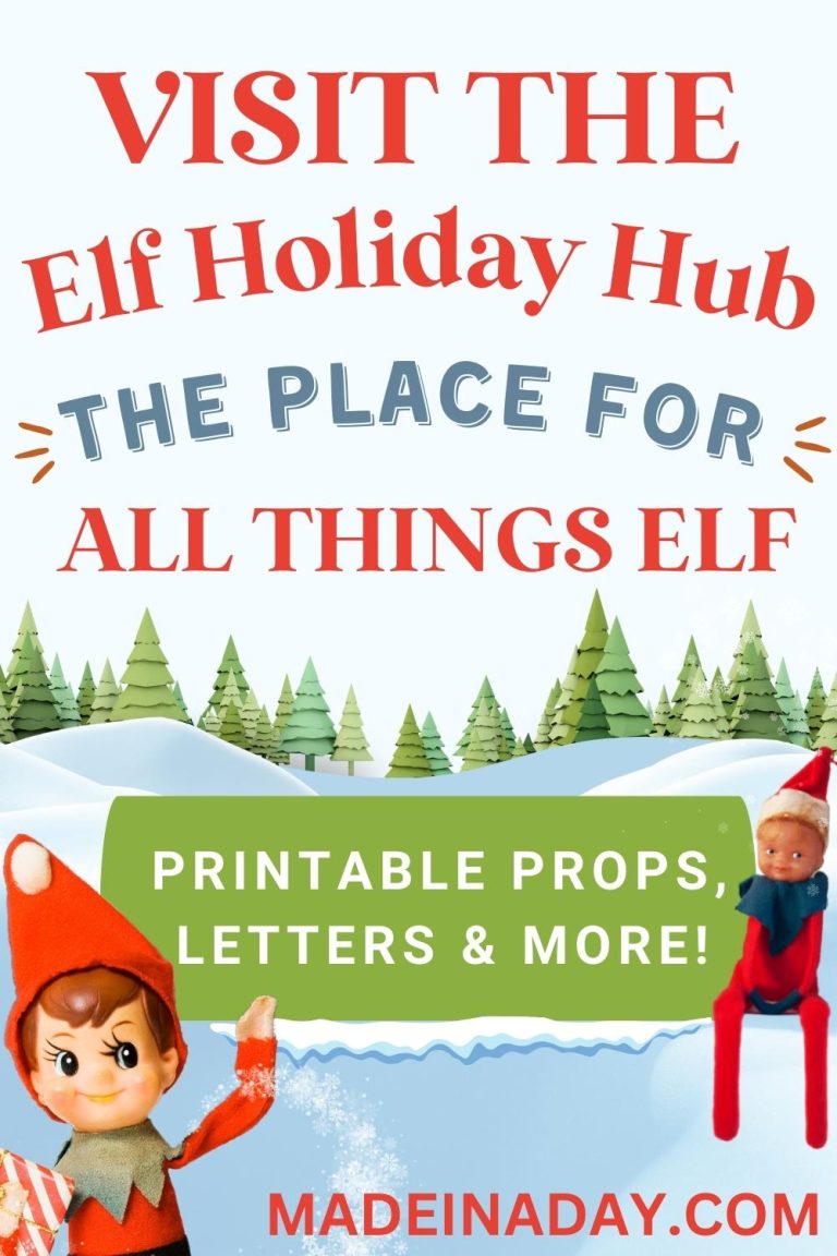 Christmas Elf Free Printables Props