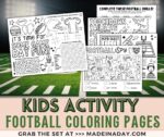 Football Coloring Pages Printable Placemats