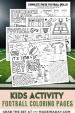 Football Coloring Pages Printable Placemats
