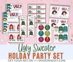 Printable Ugly Sweater Party Set | Made In A Day