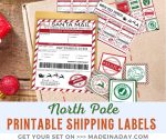 Printable North Pole Shipping Label