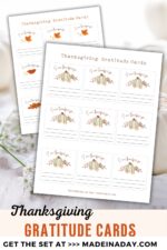 Printable Thanksgiving Gratitude Cards Set
