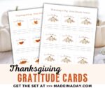 Printable Thanksgiving Gratitude Cards Set