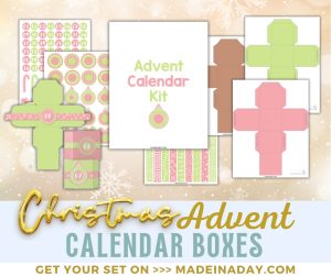 Printable Advent Calendar Box Set
