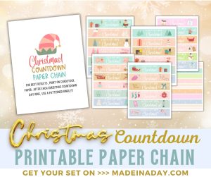 Printable Advent Paper Chain Countdown