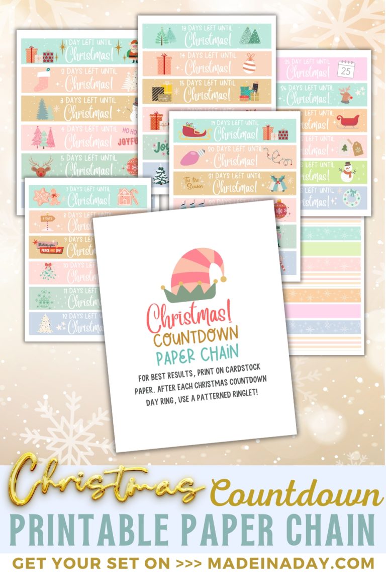 Printable Advent Paper Chain Countdown