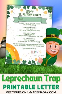 Printable Leprechaun Letter For Traps