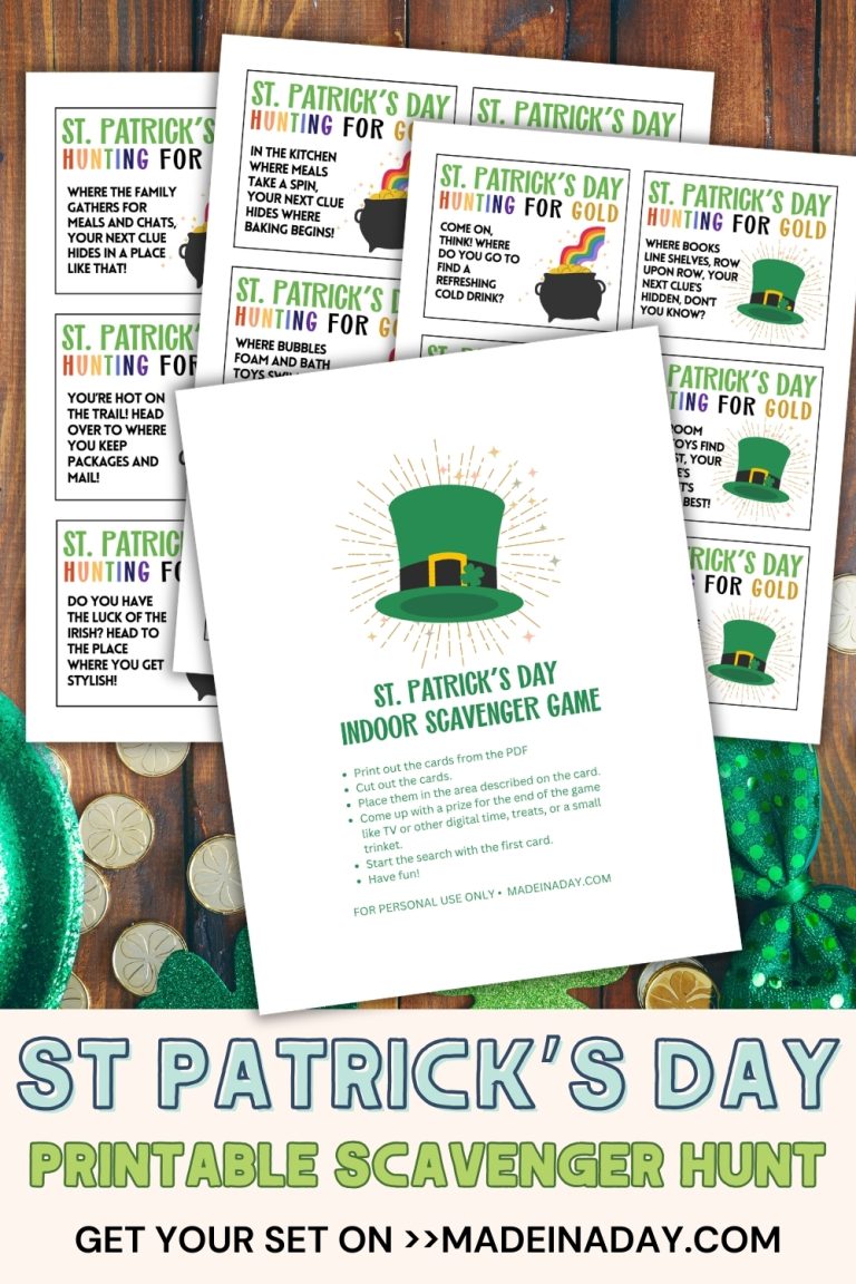 Printable St Patricks Day Scavenger Hunt