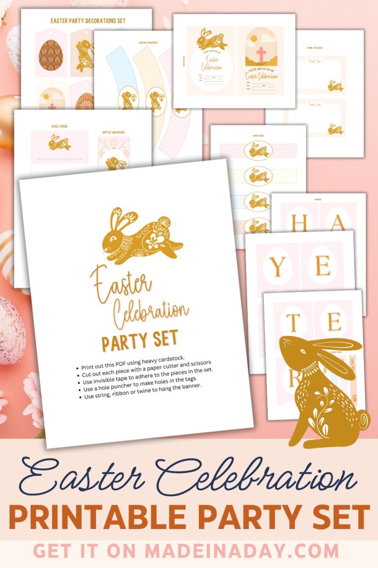 Printable Easter Party Decorations Set | Made In A Day