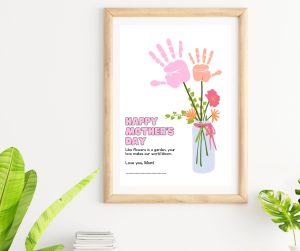 Flower Handprint Craft For Mothers Day