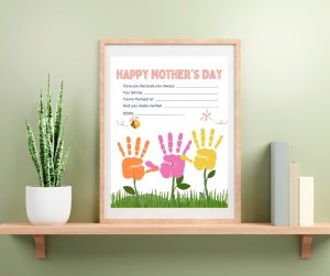 Flower Handprint Craft For Mothers Day