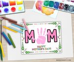 Mothers Day Coloring Page Handprint Art