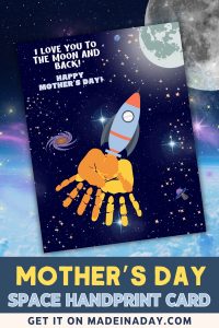 Rocket Handprint Art For Mothers Day