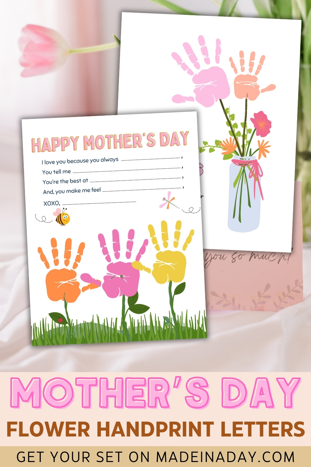 Flower Handprint Craft For Mothers Day