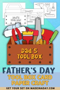 Dads Tool Box Card Paper Craft