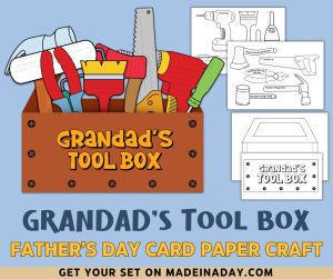 Dads Tool Box Card Paper Craft
