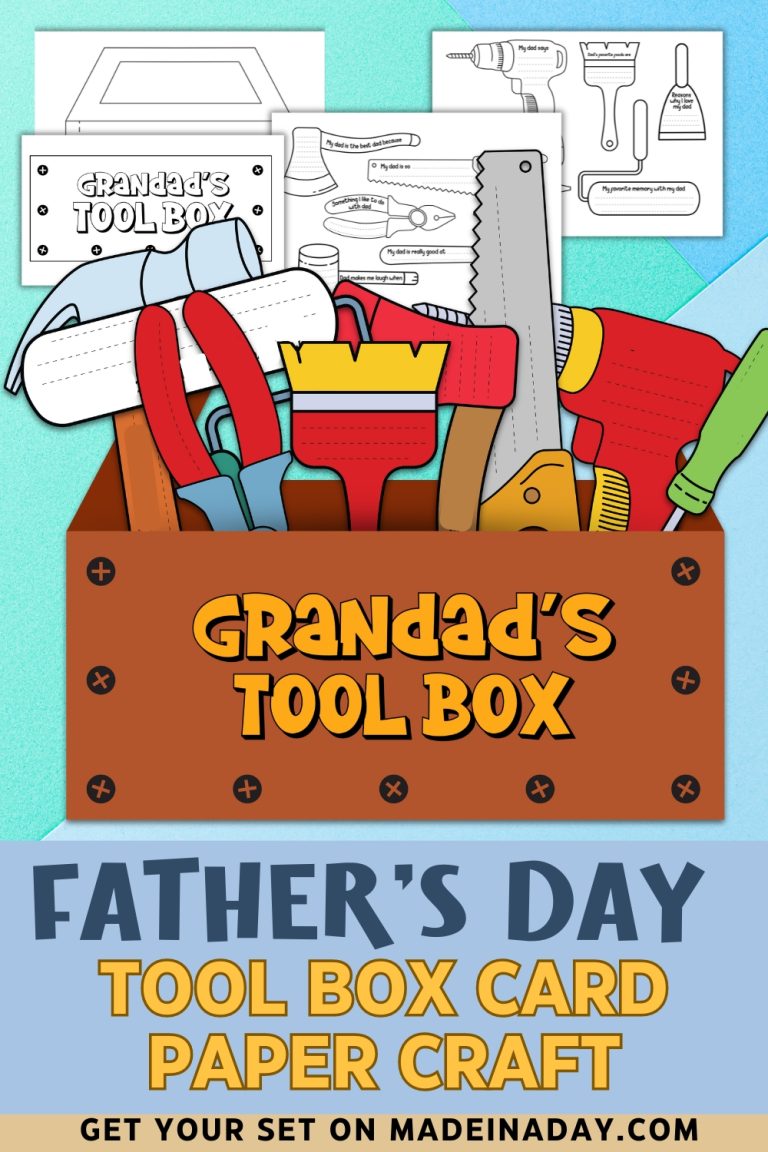 Dads Tool Box Card Paper Craft