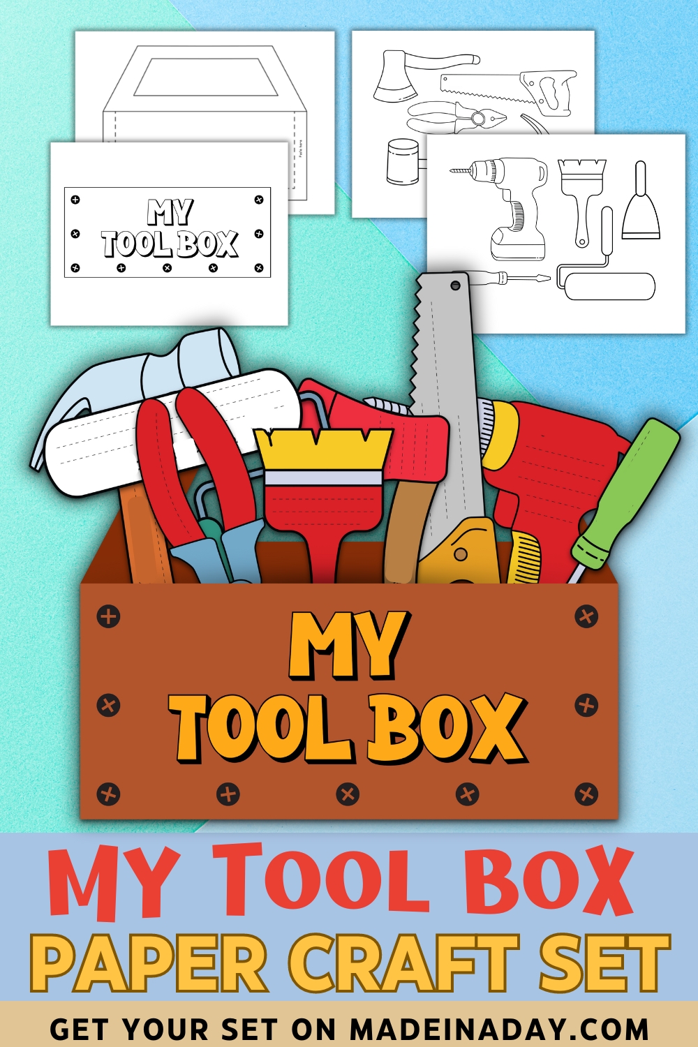 Dads Tool Box Card Paper Craft
