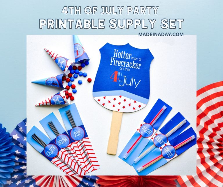 Printable 4th Of July Supply Kit