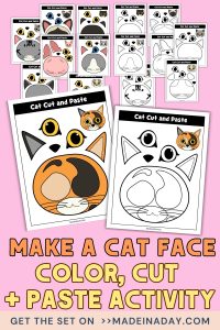 Printable Cat Head Cut And Paste Activity