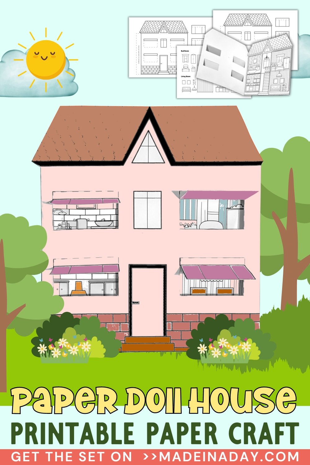 Paper Doll House Printable Craft Set