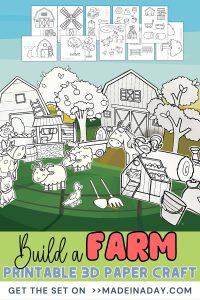 Printable Play Farm Paper Craft Set