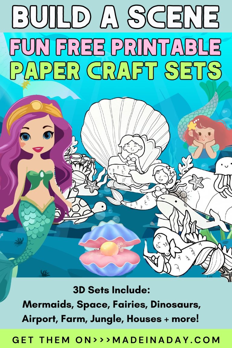 Free 3D Paper Craft Printable Sets