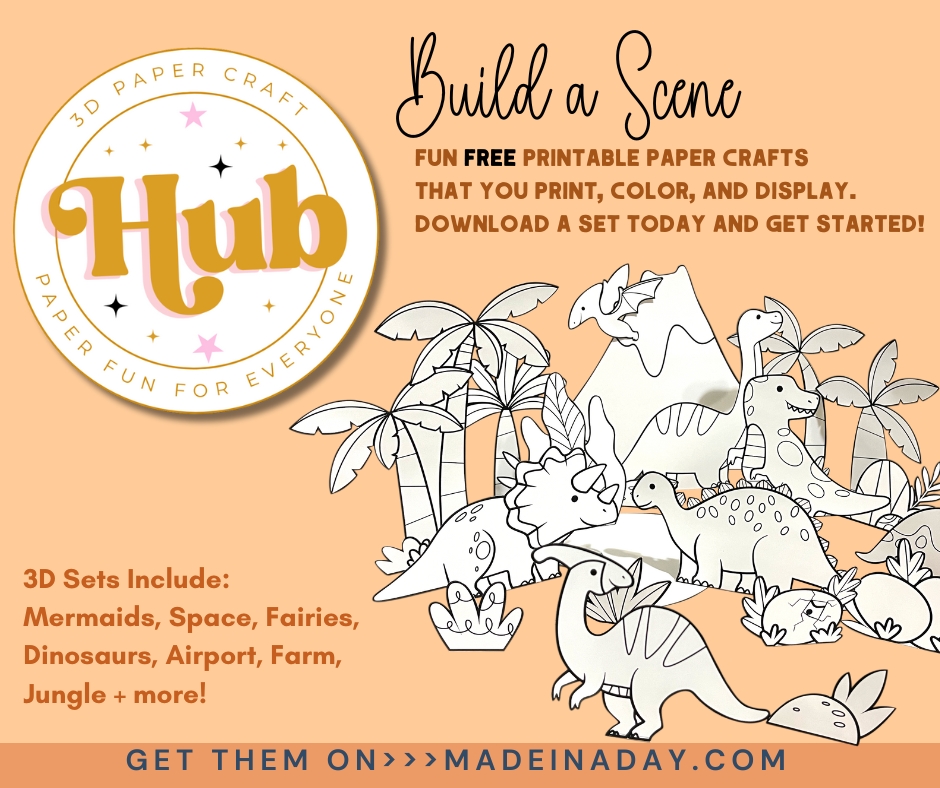 Free 3D Paper Craft Printable Sets