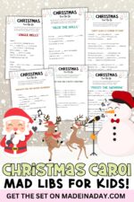 Christmas Carol Mad Libs For Kids