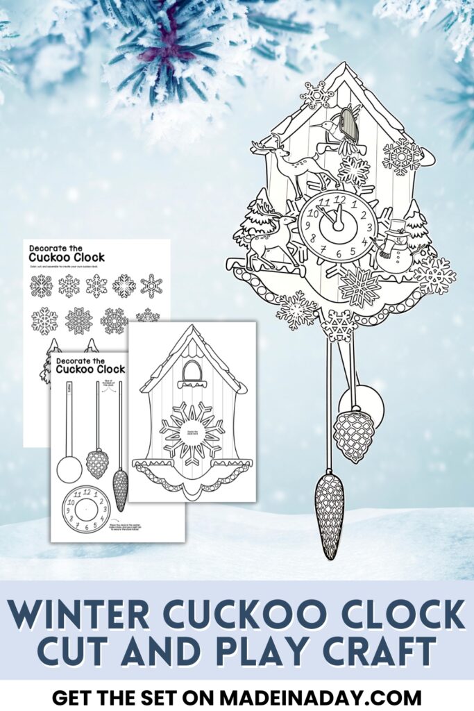 Winter Cuckoo Clock Cut And Play Craft
